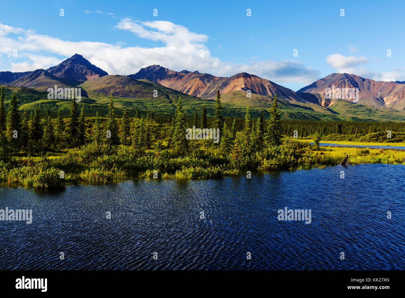 Mountains of Alaska in summer Stock Photo - Alamy