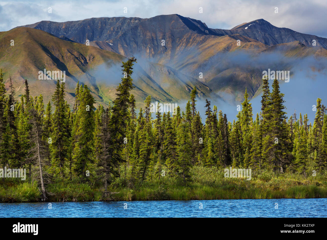 Mountains of Alaska in summer Stock Photo - Alamy