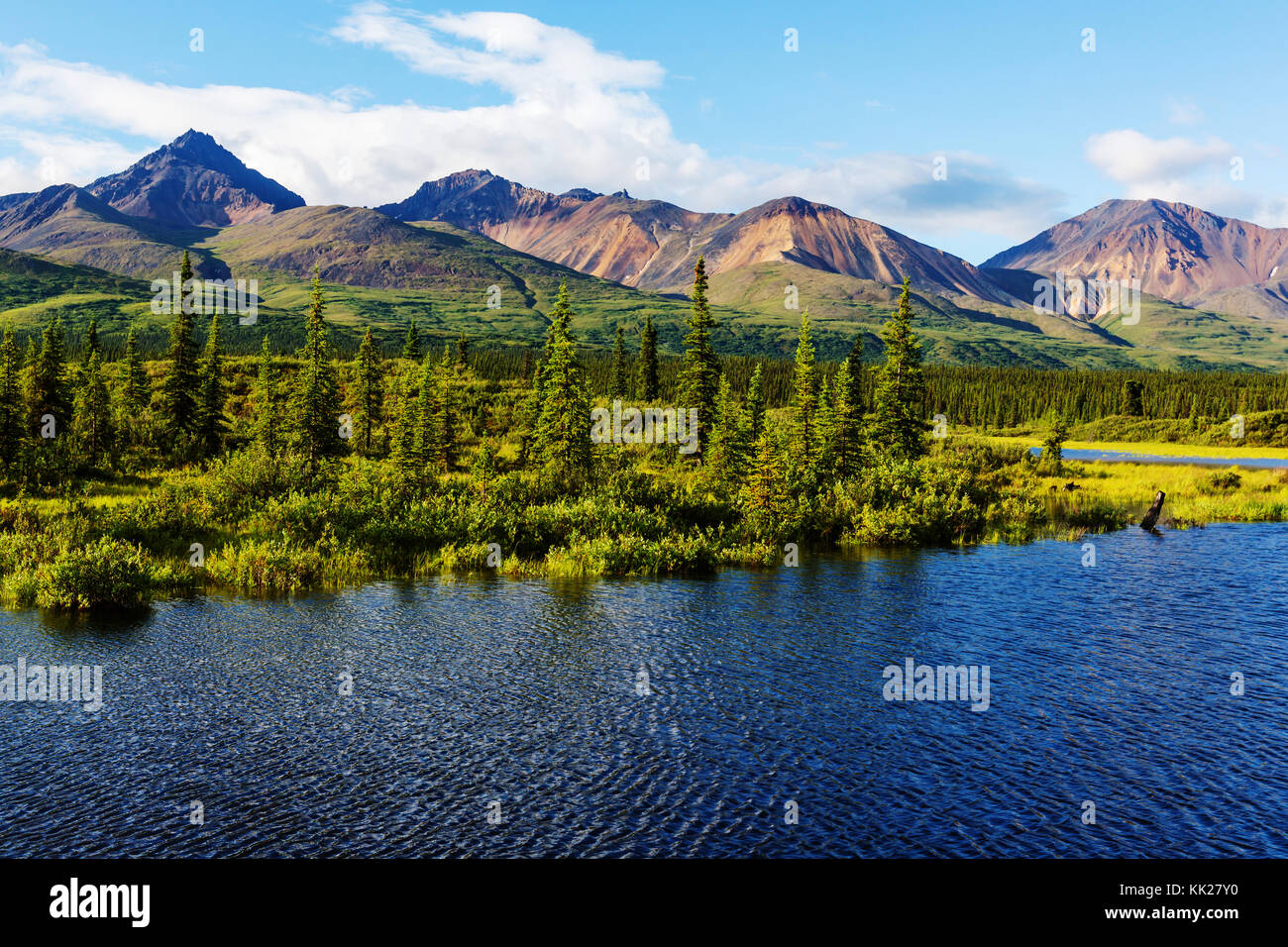 Mountains of Alaska in summer Stock Photo - Alamy