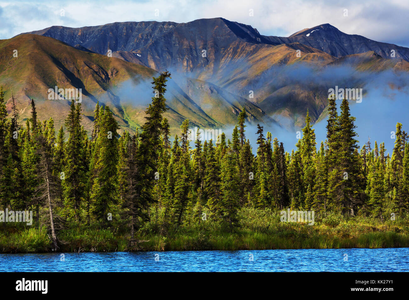 Mountains of Alaska in summer Stock Photo - Alamy