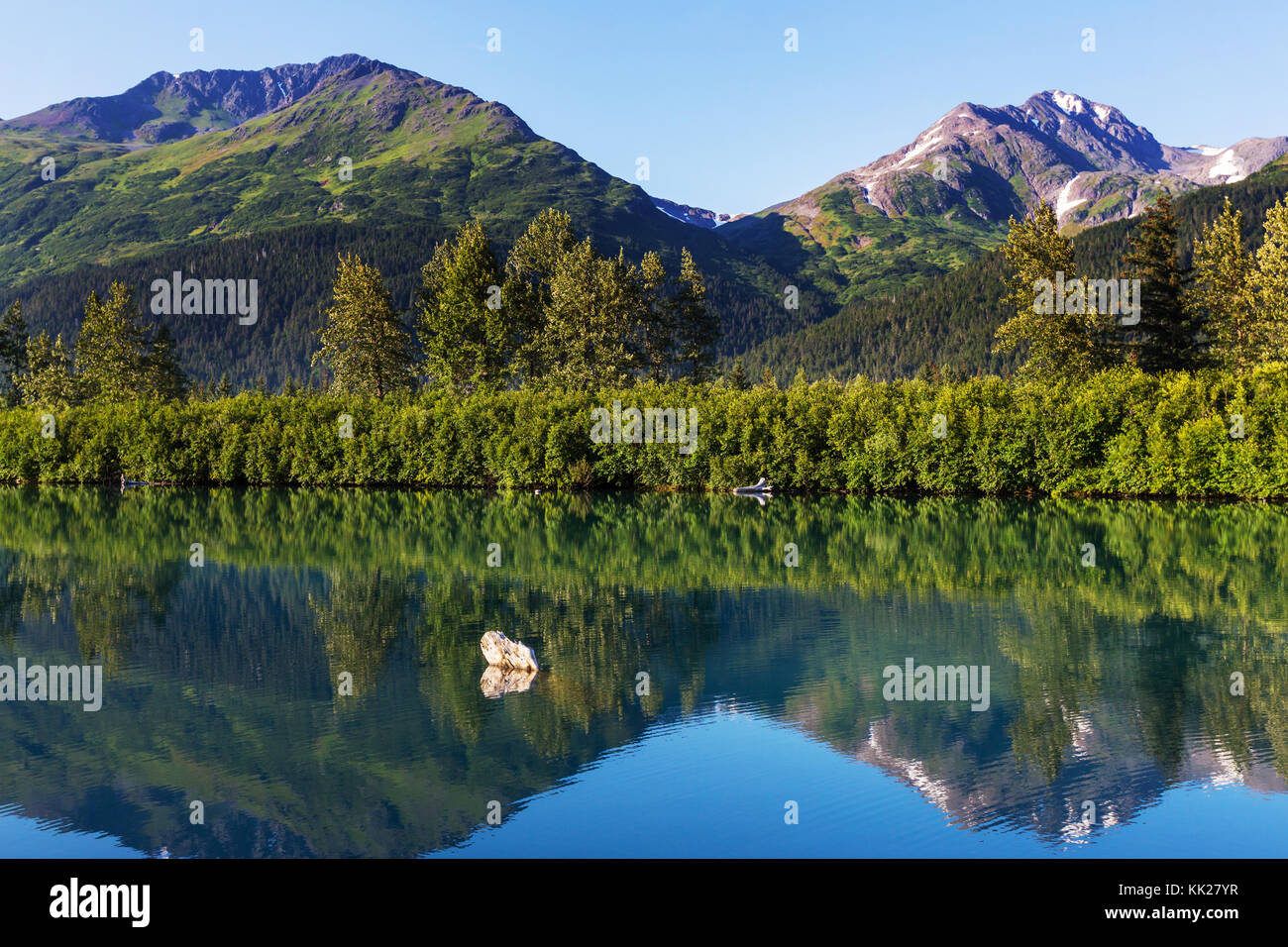 Mountains of Alaska in summer Stock Photo - Alamy