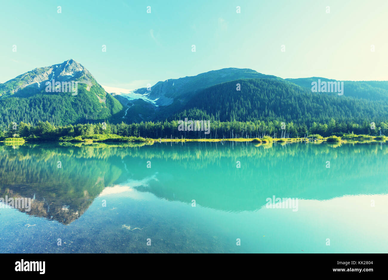 Mountains of Alaska in summer Stock Photo - Alamy