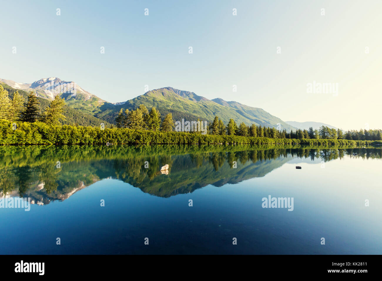 Mountains of Alaska in summer Stock Photo - Alamy