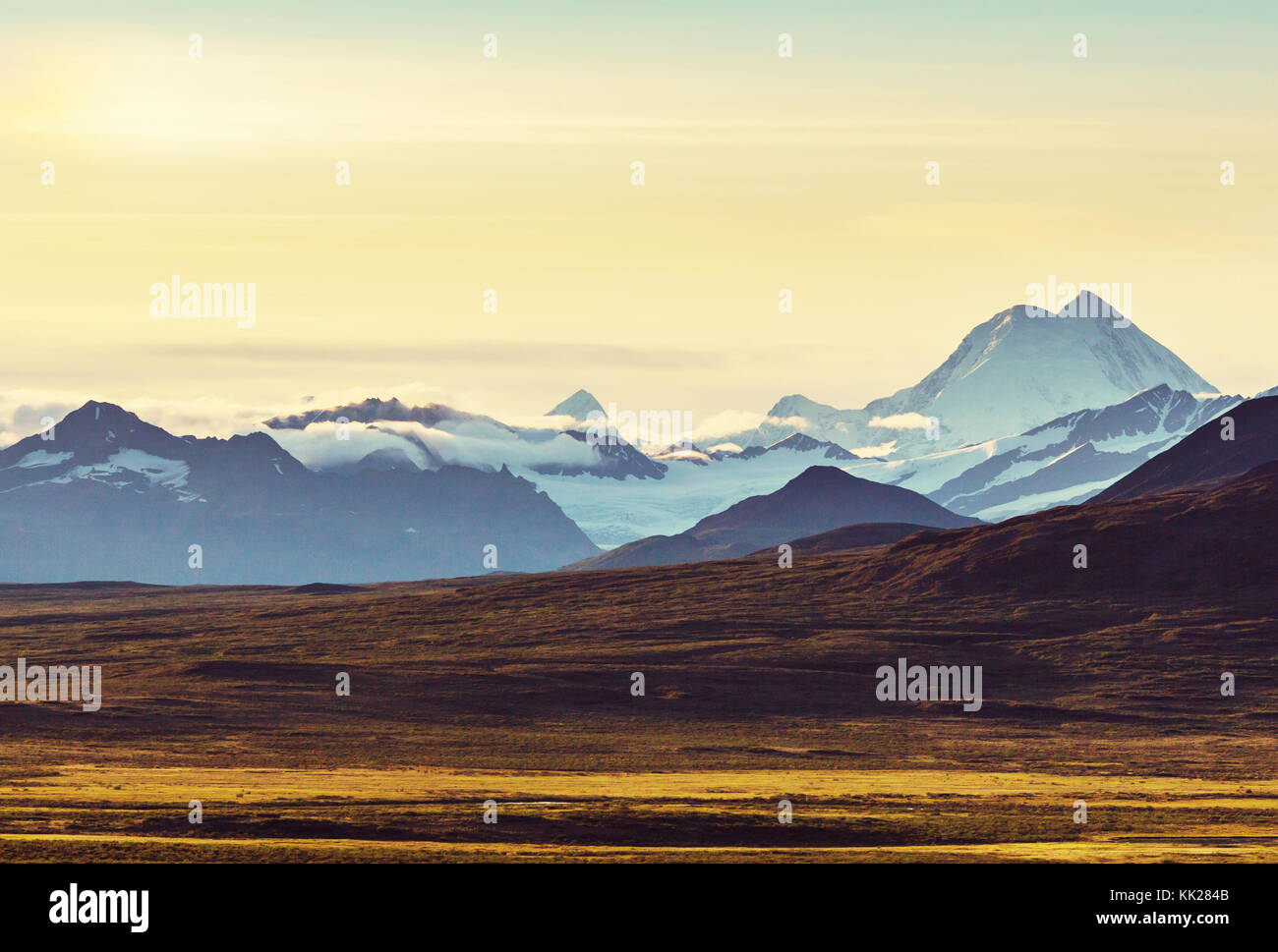 Mountains of Alaska in summer Stock Photo - Alamy
