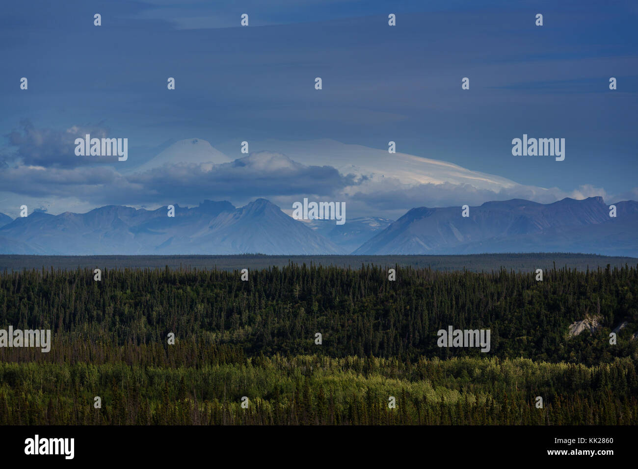 Mountains of Alaska in summer Stock Photo - Alamy