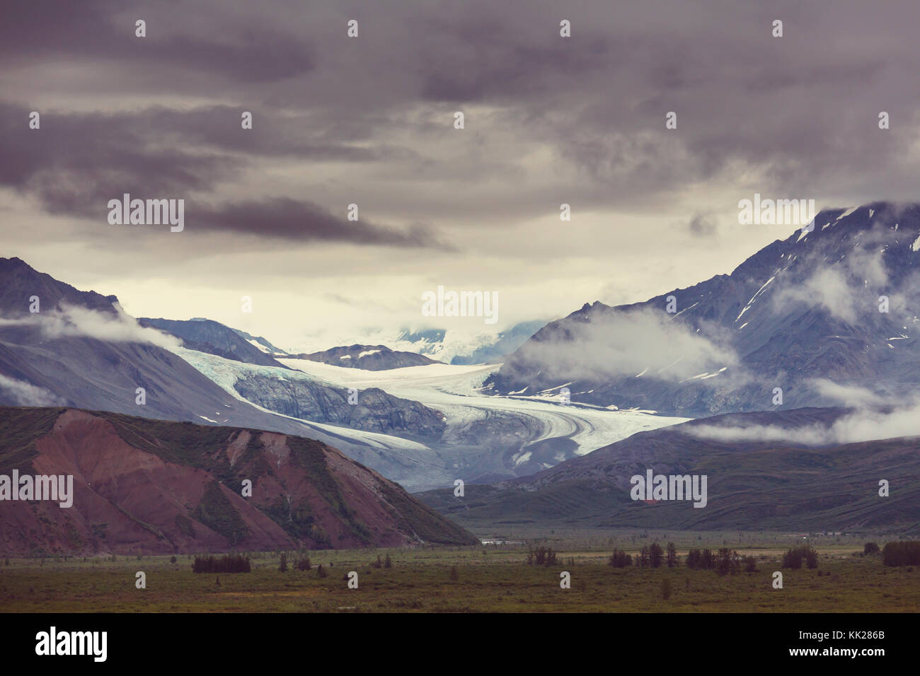 Mountains of Alaska in summer Stock Photo - Alamy