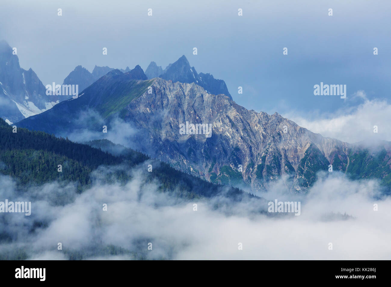 Mountains of Alaska in summer Stock Photo - Alamy