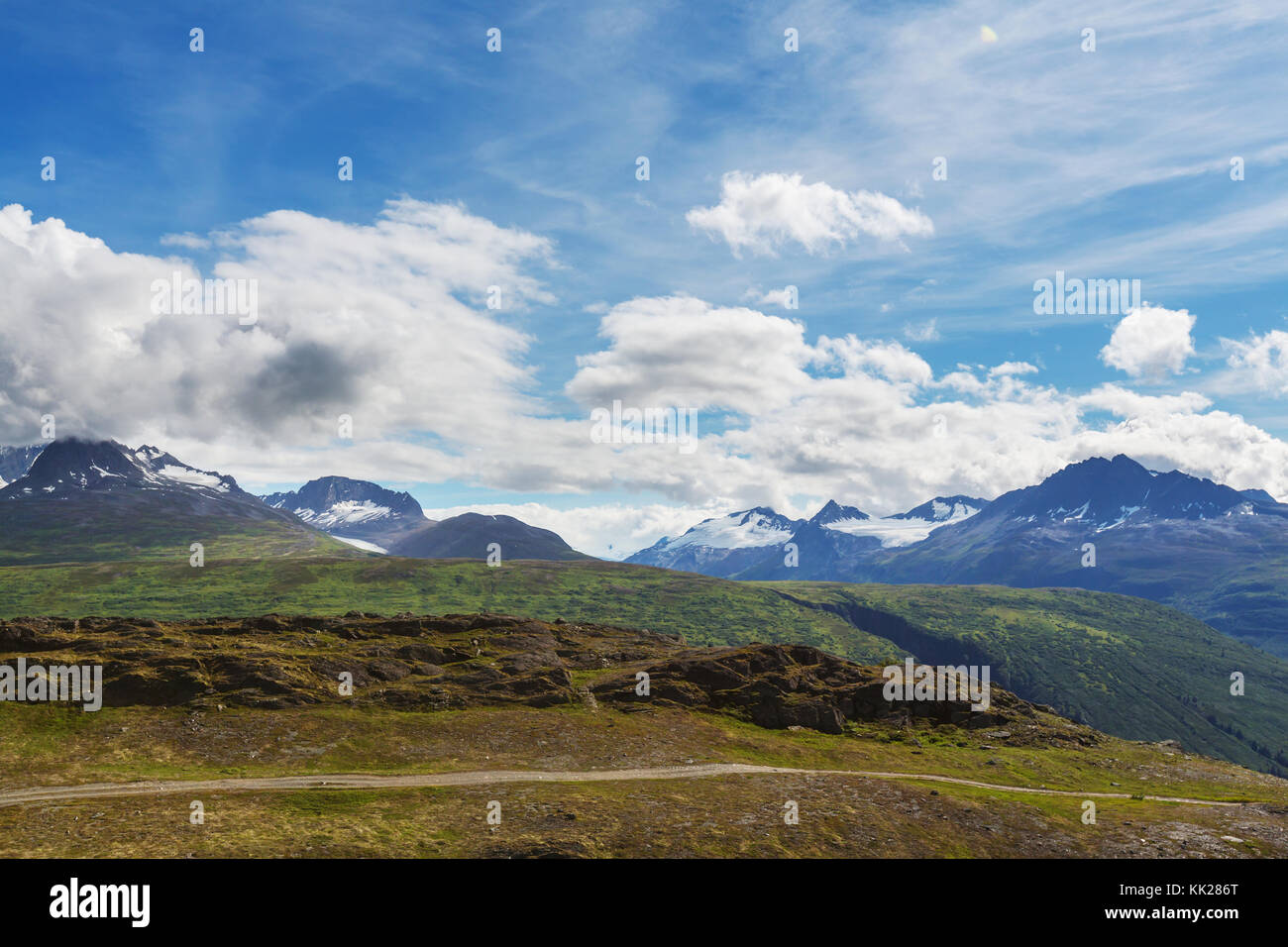 Mountains of Alaska in summer Stock Photo - Alamy