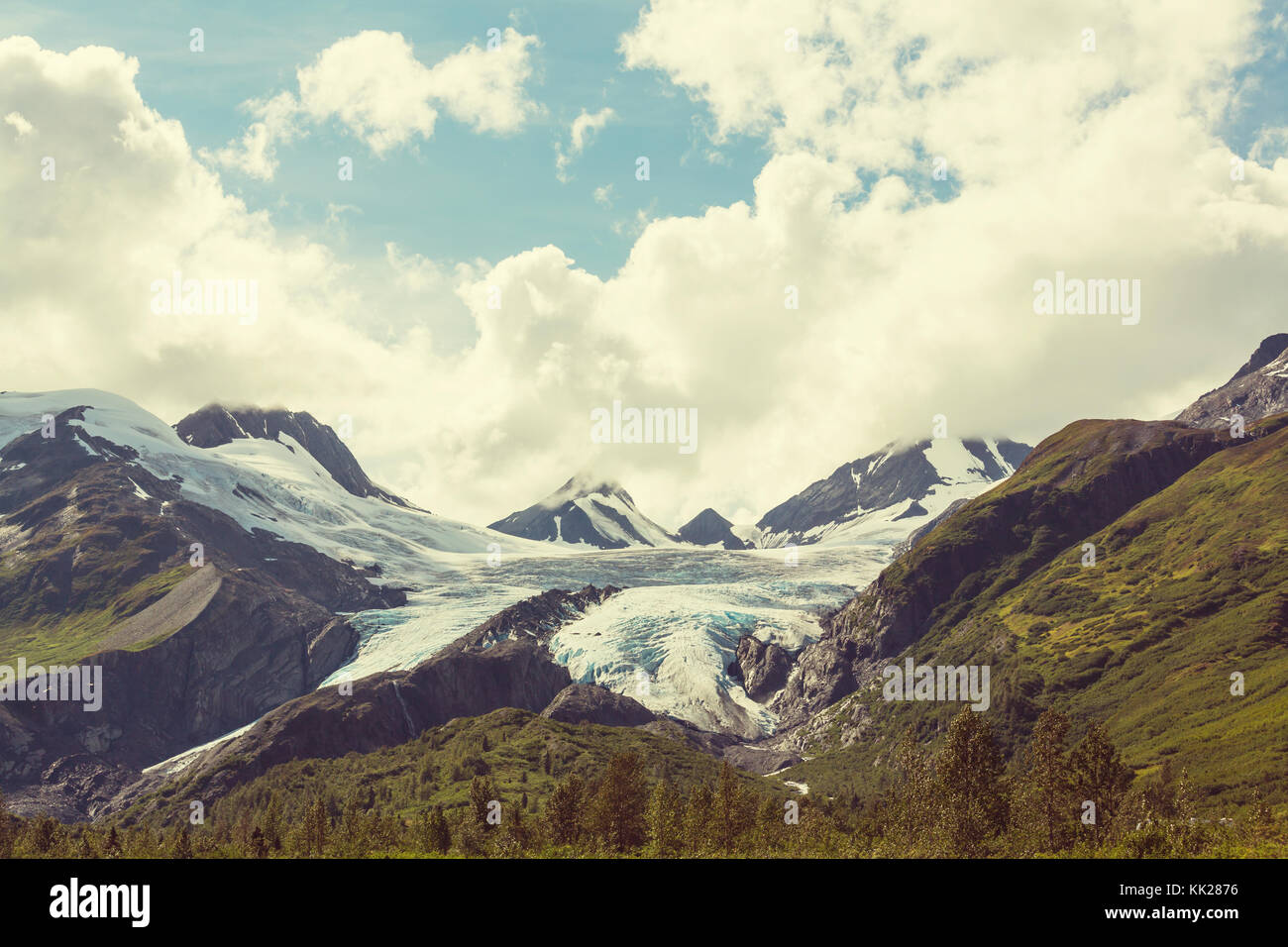 Mountains of Alaska in summer Stock Photo - Alamy
