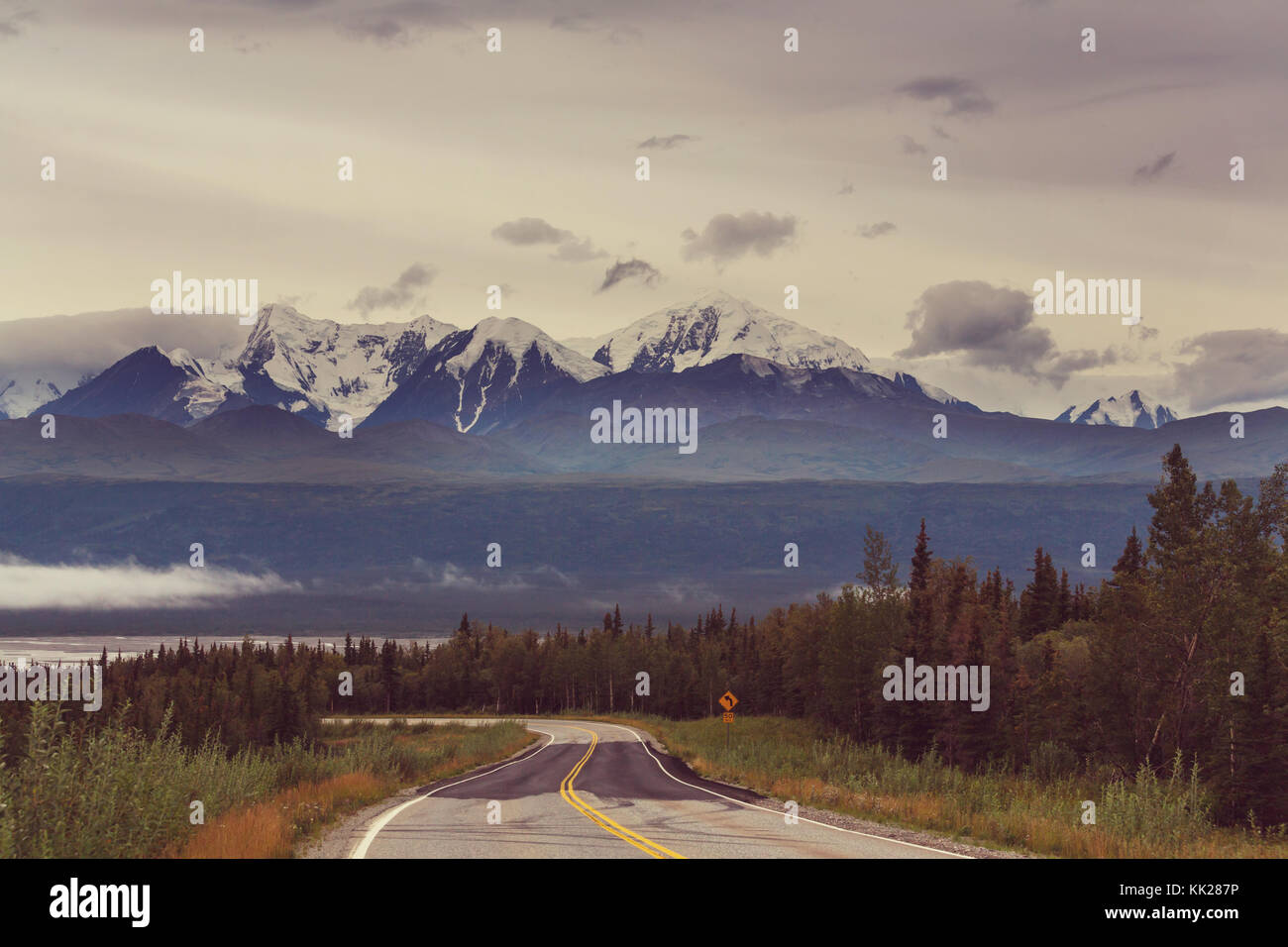 Mountains of Alaska in summer Stock Photo - Alamy
