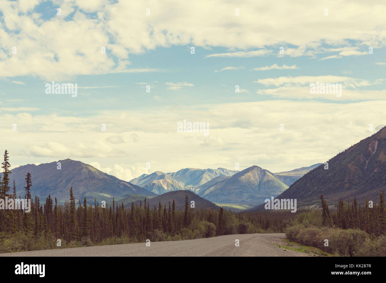 Mountains of Alaska in summer Stock Photo - Alamy