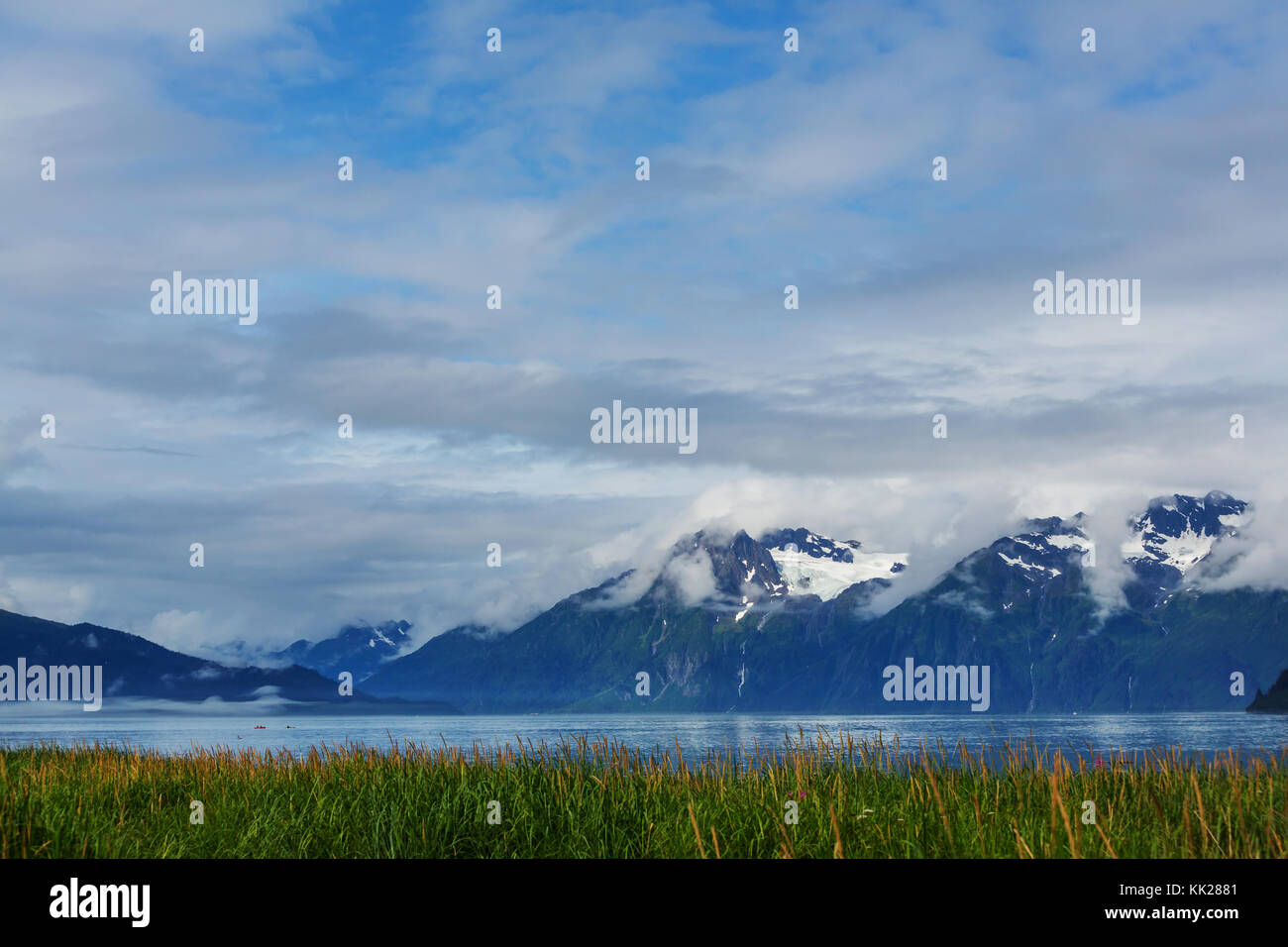 Mountains of Alaska in summer Stock Photo - Alamy
