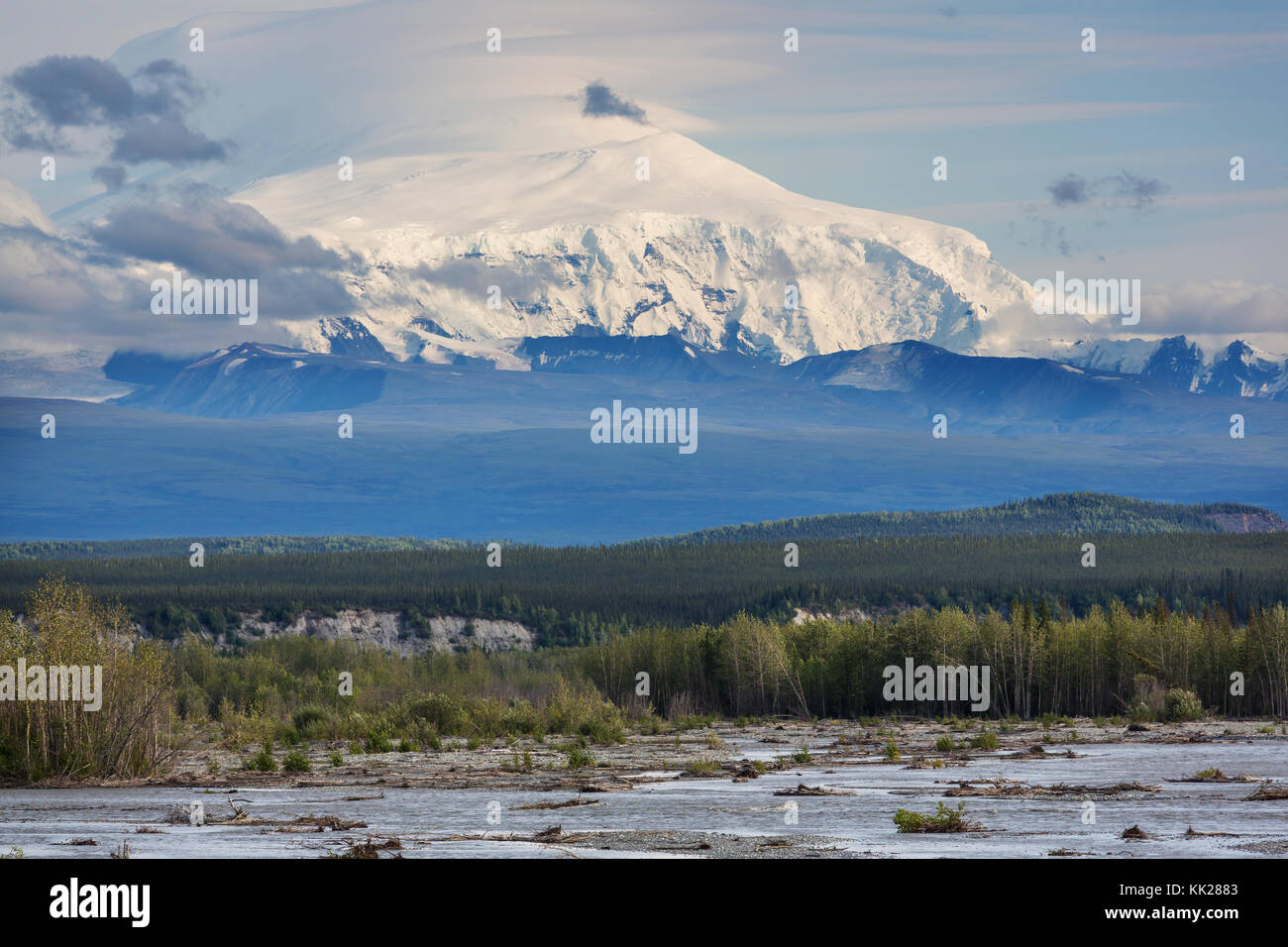 Mountains of Alaska in summer Stock Photo - Alamy