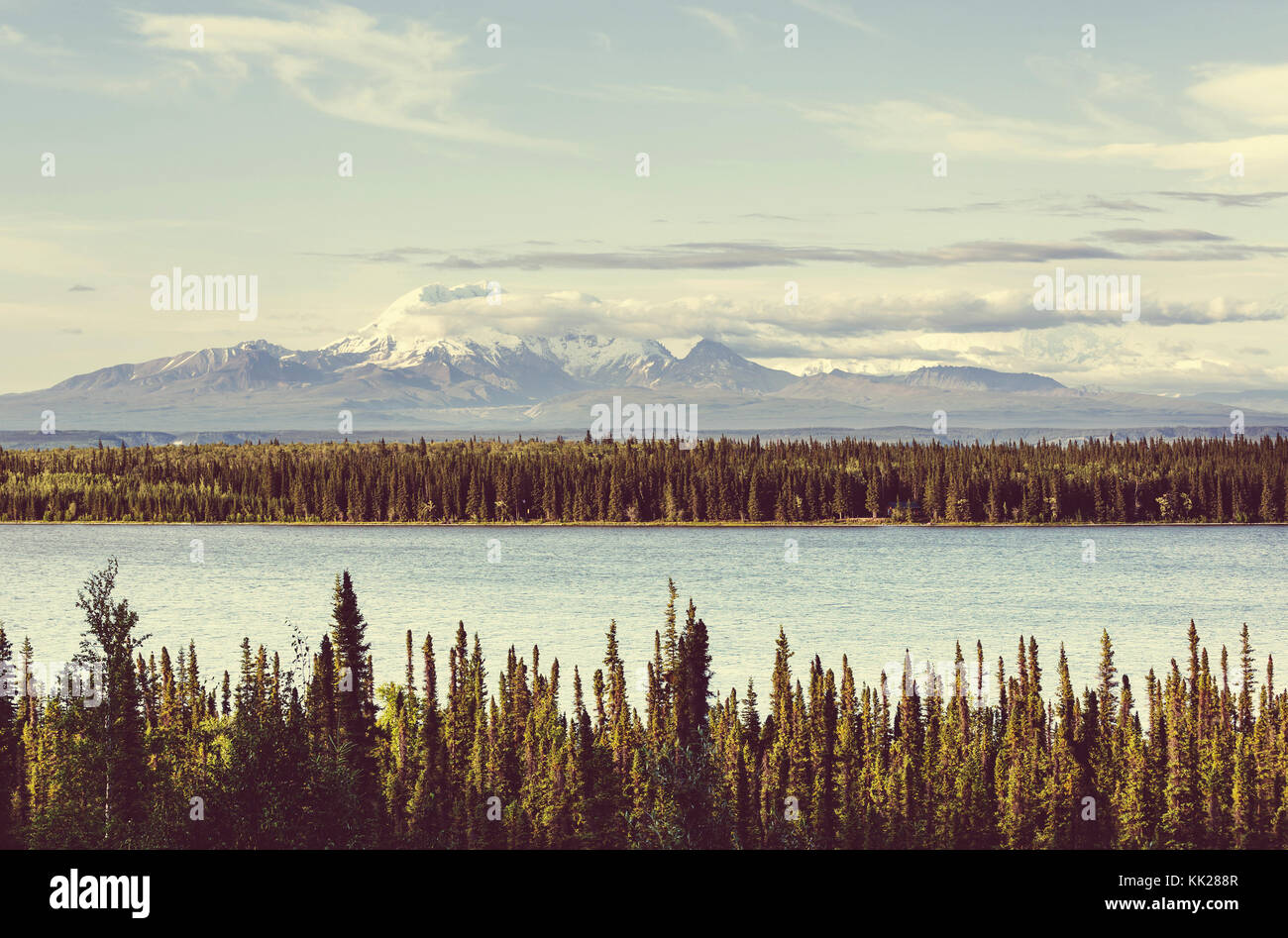 Mountains of Alaska in summer Stock Photo - Alamy
