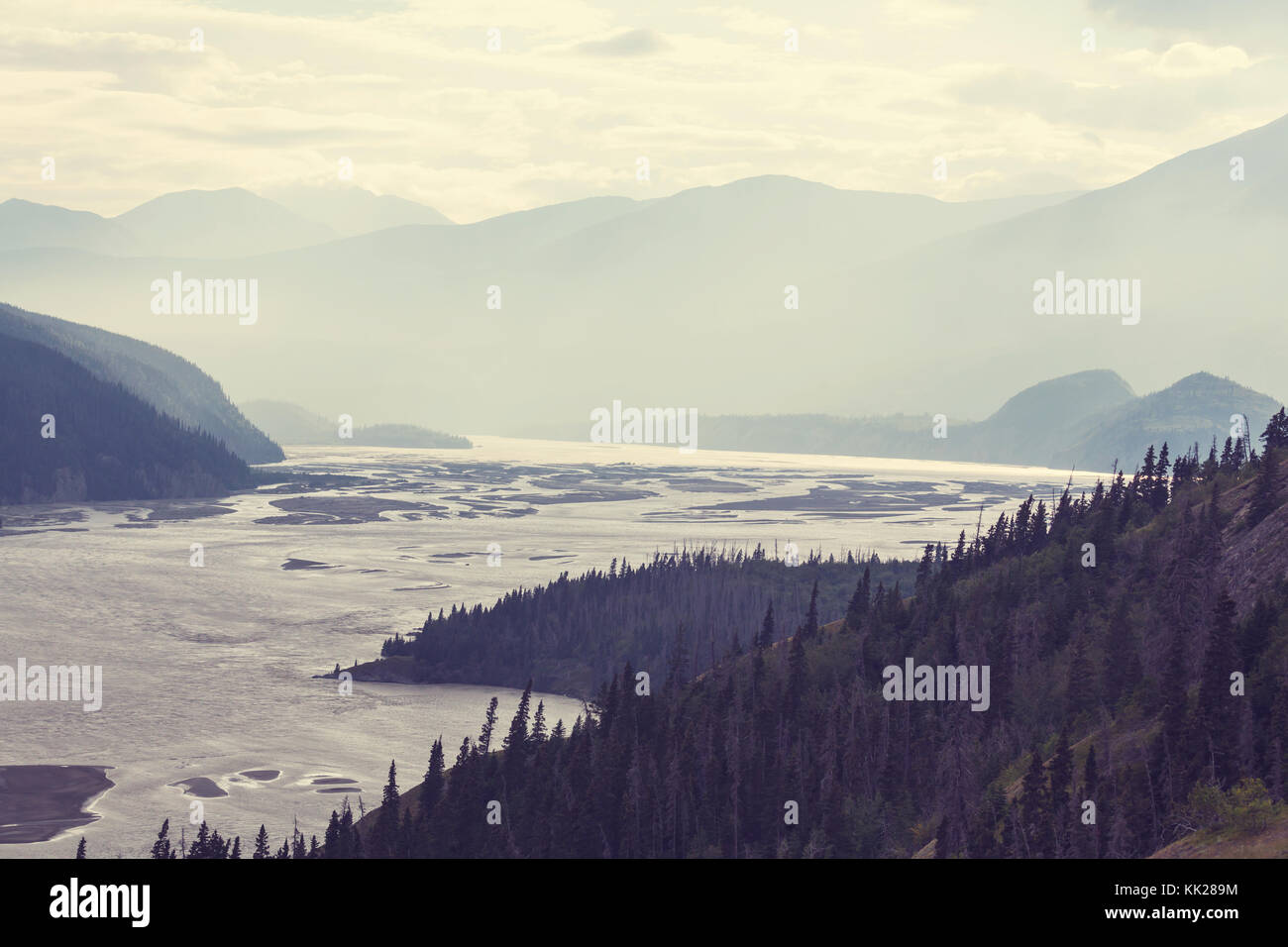 Mountains of Alaska in summer Stock Photo - Alamy