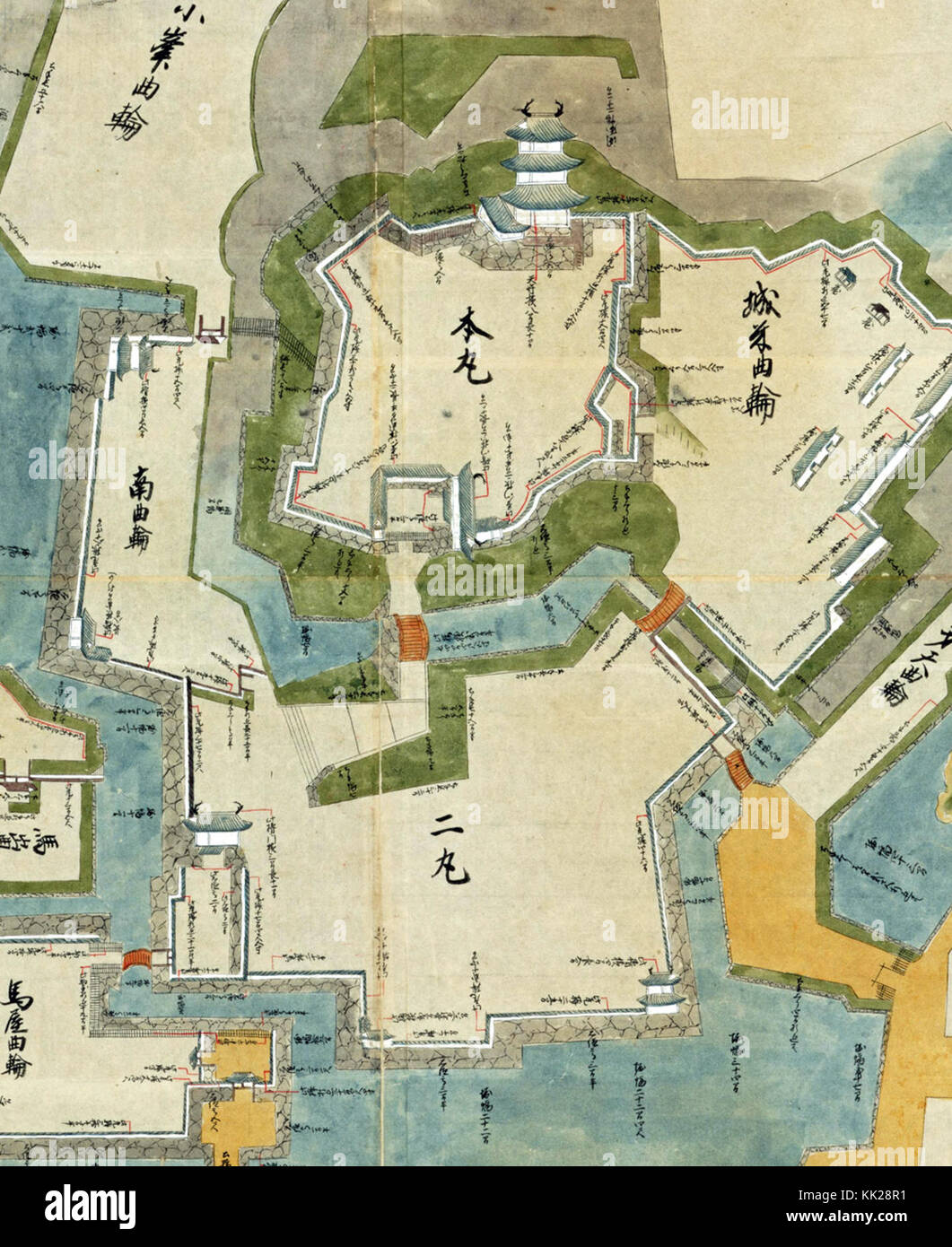 Map of Odawara Castle cropped Stock Photo - Alamy