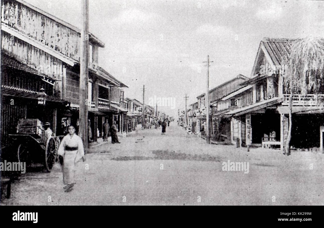 Shin Teishajo street in Taisho era Stock Photo - Alamy