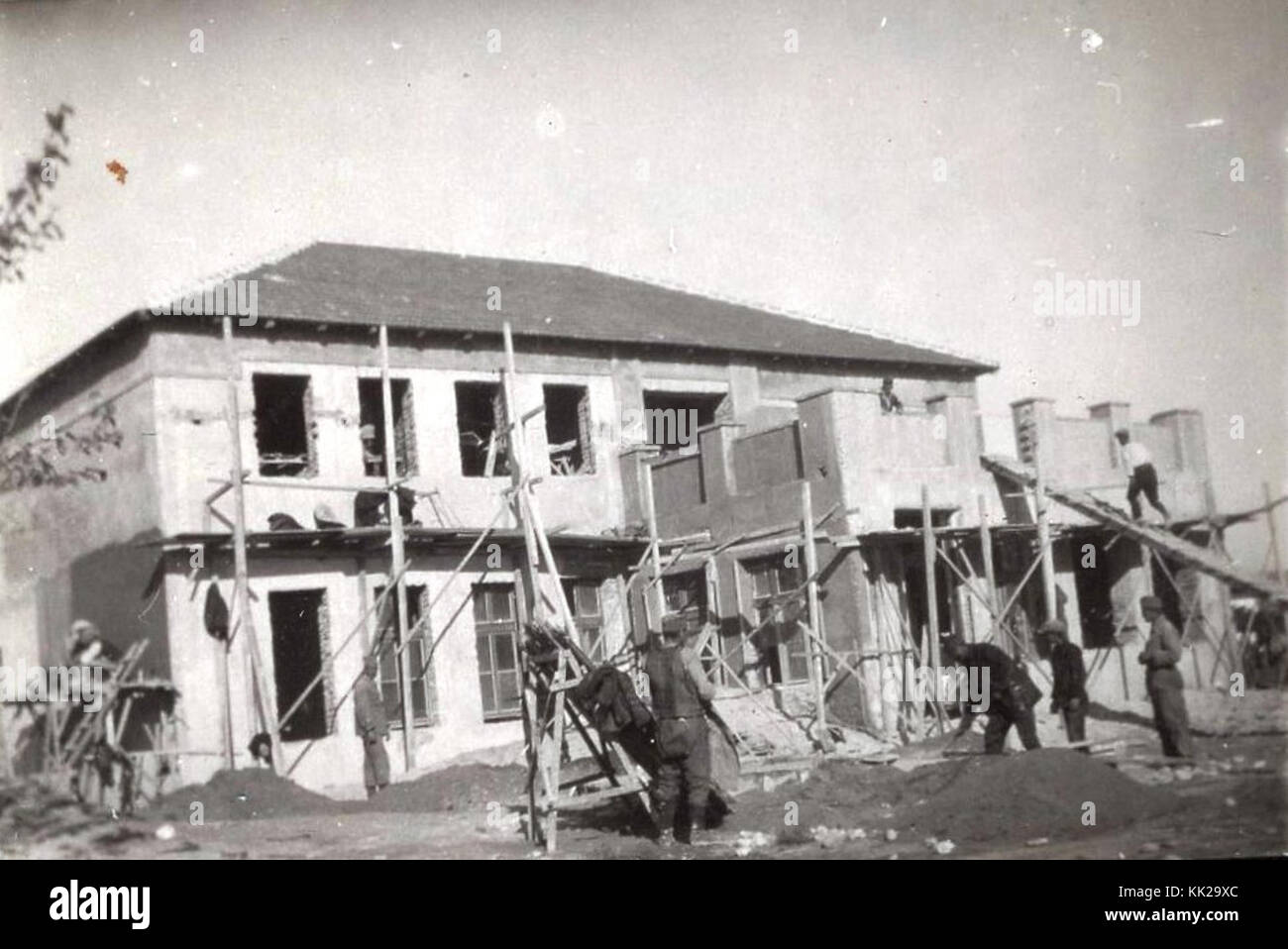 Negorci, gradba na uciliste, 1931 Stock Photo - Alamy