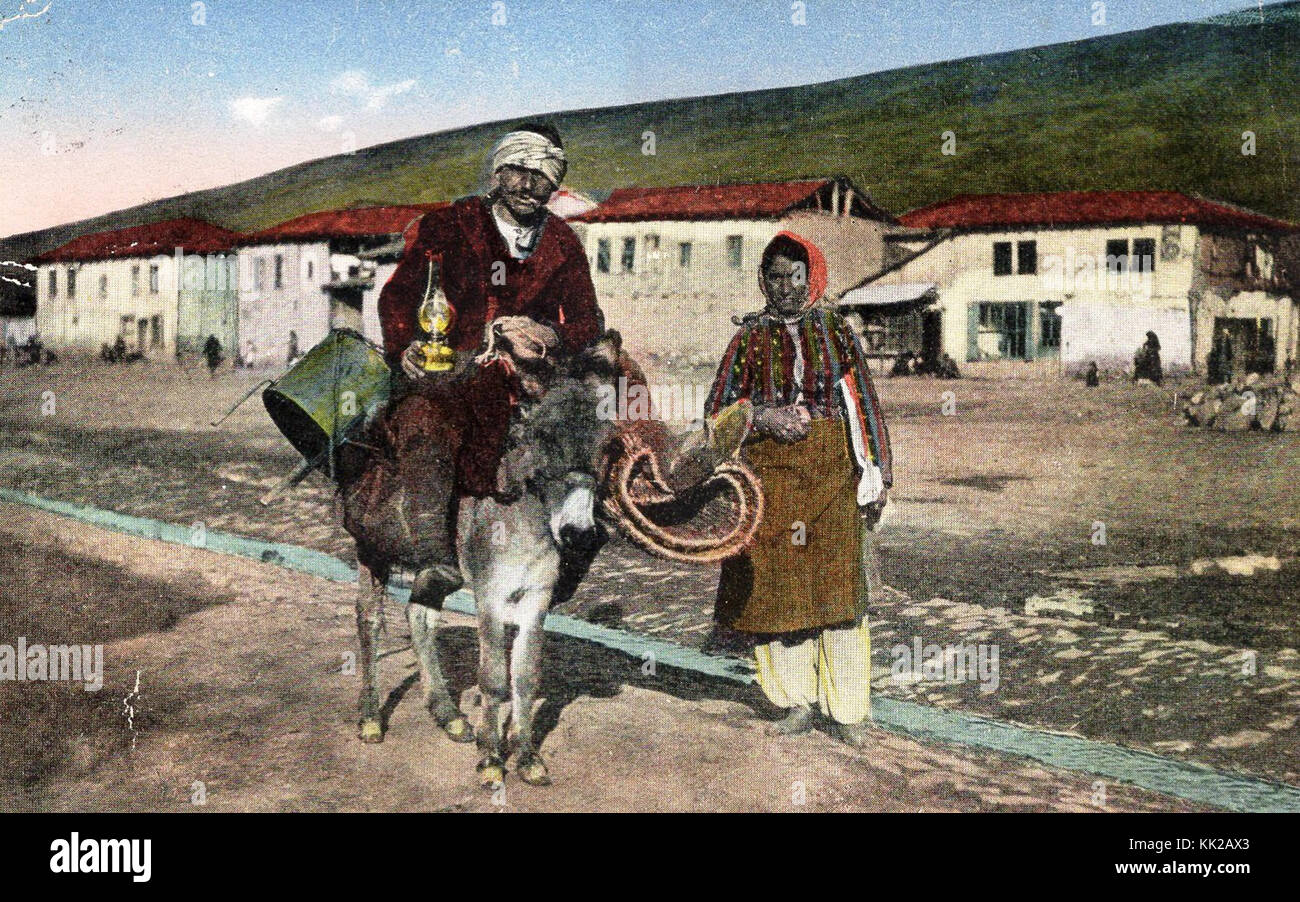 Skopje, razglednica, Cigani, 1931 Stock Photo - Alamy