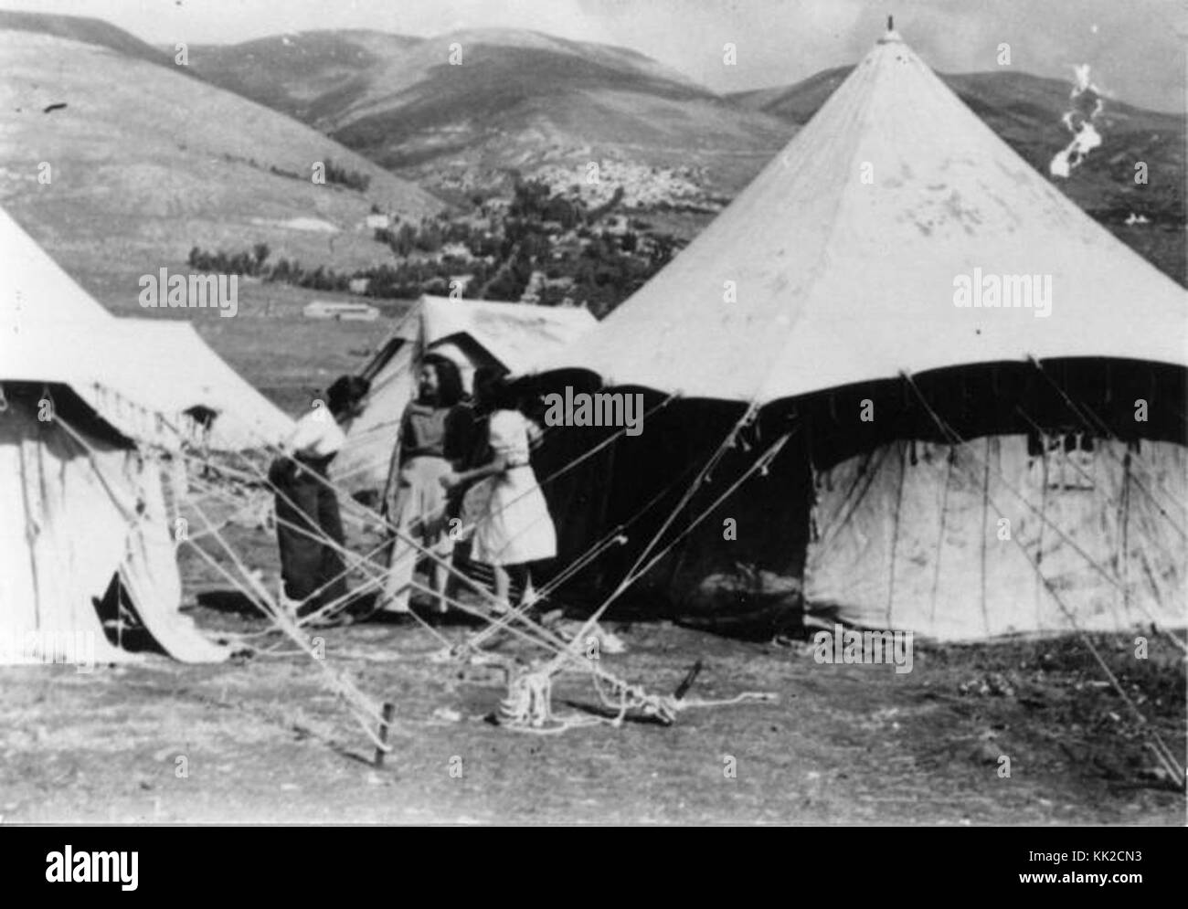 Summer camp traditions Black and White Stock Photos & Images - Alamy
