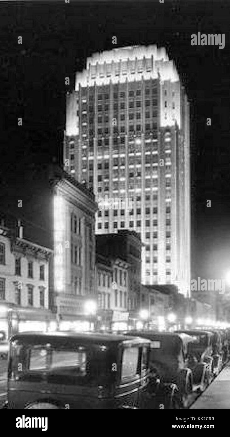 1928 PP&L Building At Night Looking East Allentown PA Stock Photo - Alamy