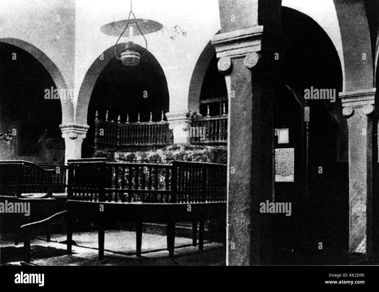 This photograph captures the old synagogue in Banghazi, Libya, taken in ...