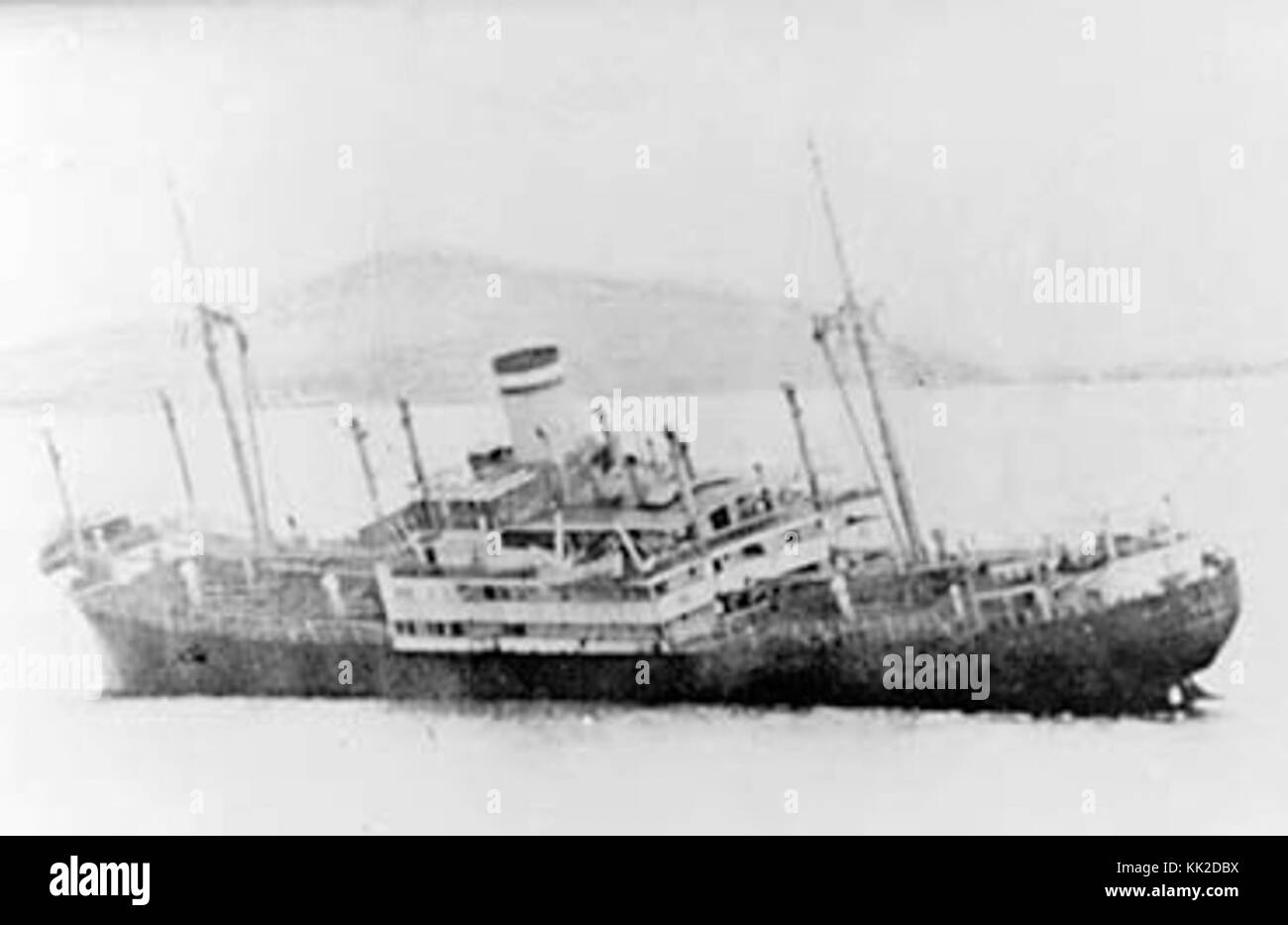 German steamship Roda sinking Stock Photo - Alamy