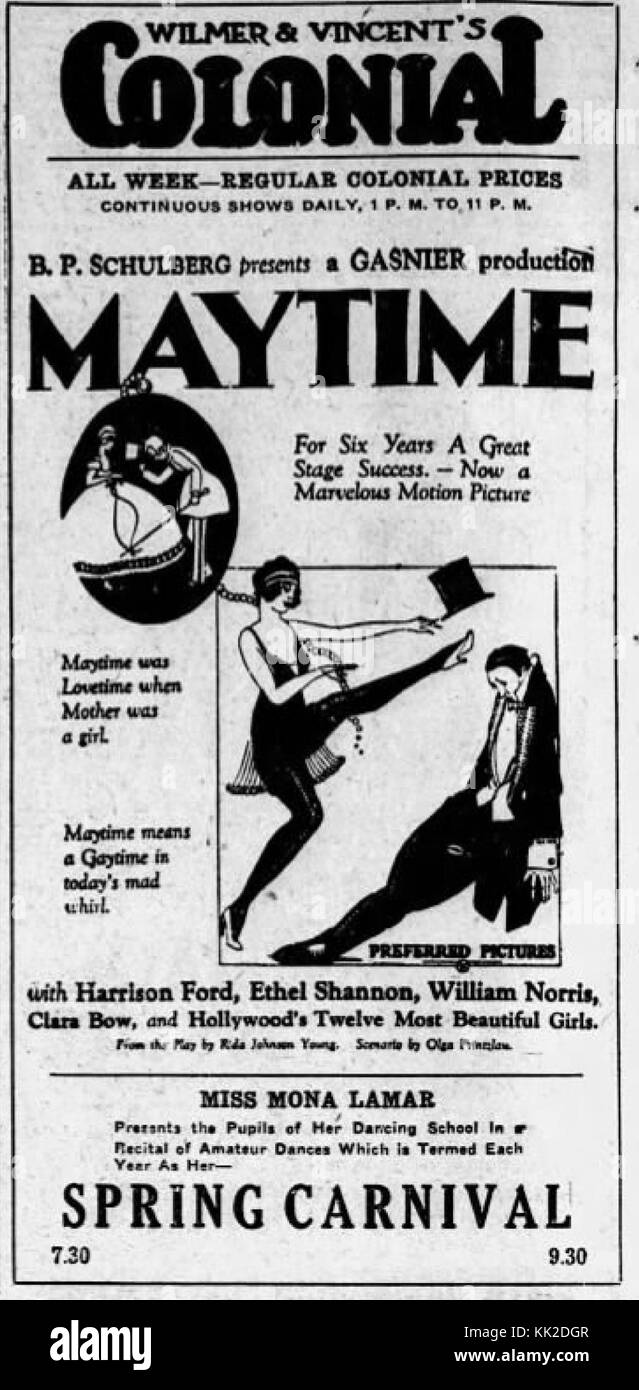 This 1924 advertisement for the Colonial Theater in Allentown ...