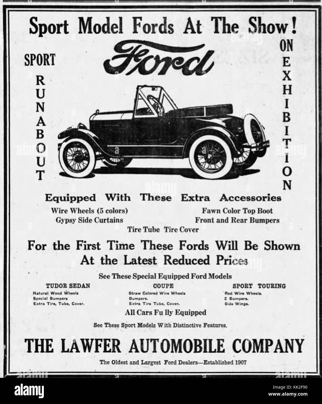 1926 Lawfer Automobile Company 28 Feb MC Allentown PA Stock Photo - Alamy
