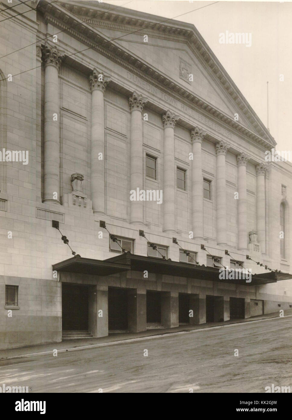 The Dunedin Town Hall, completed in 1929, is a key architectural and ...