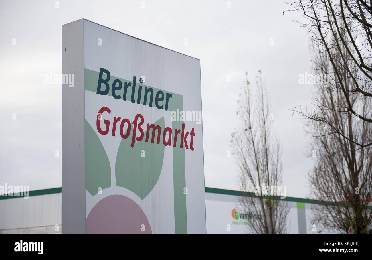 Berlin, Germany. 27th Nov, 2017. The Berliner Grossmarkt logo at the ...