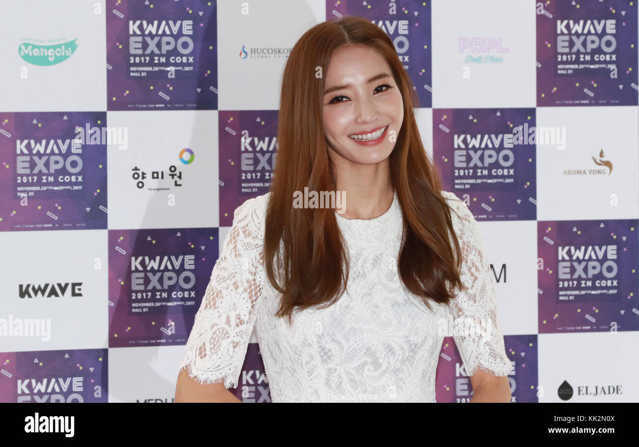 28th Nov, 2017. Han Chae-young at 2017 KWAVE-EXPO Actress Han Chae-young attends an event at ...