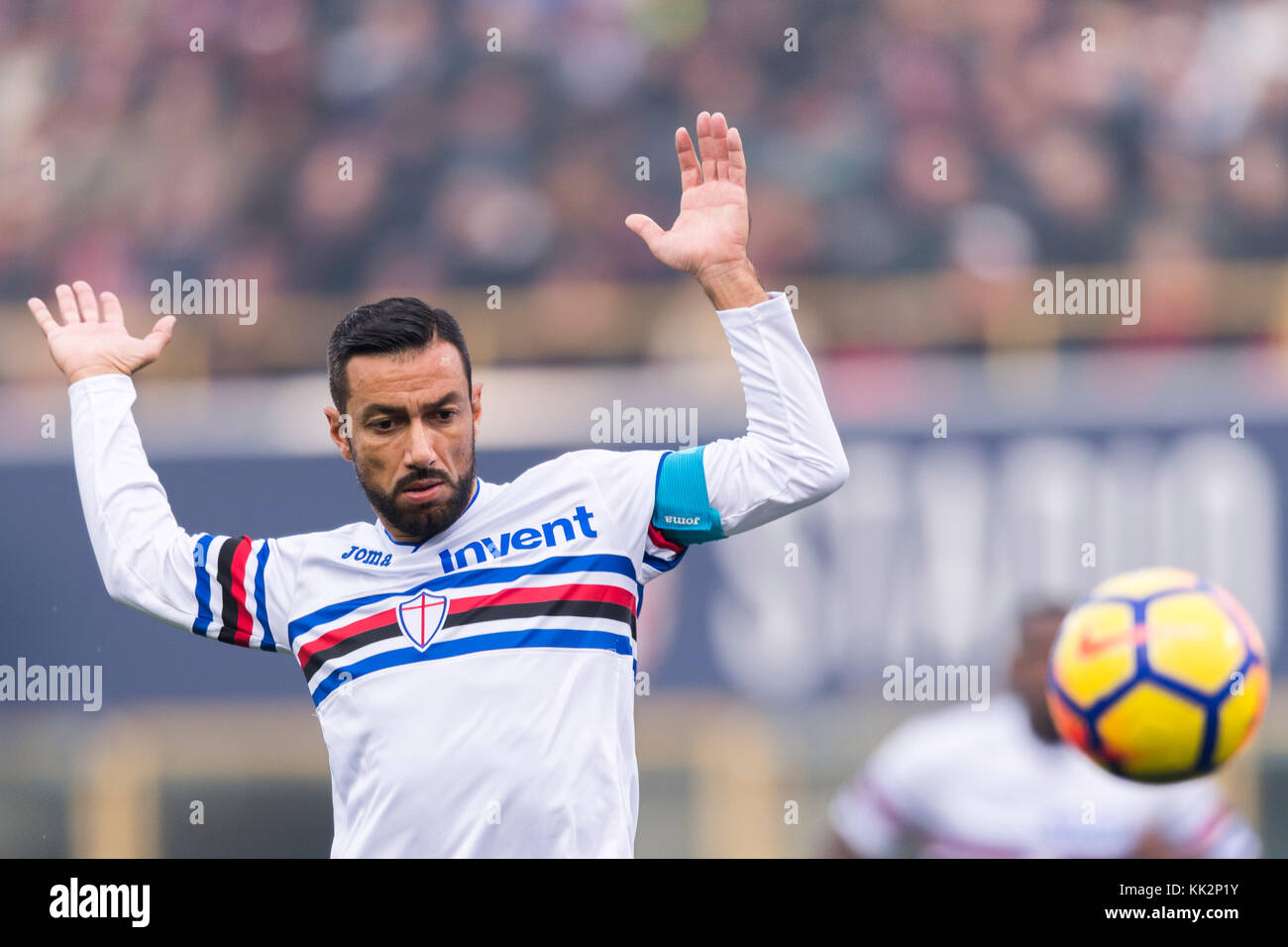 Bologna, Italy. 25th Nov, 2017. Fabio Quagliarella (Sampdoria) Football ...