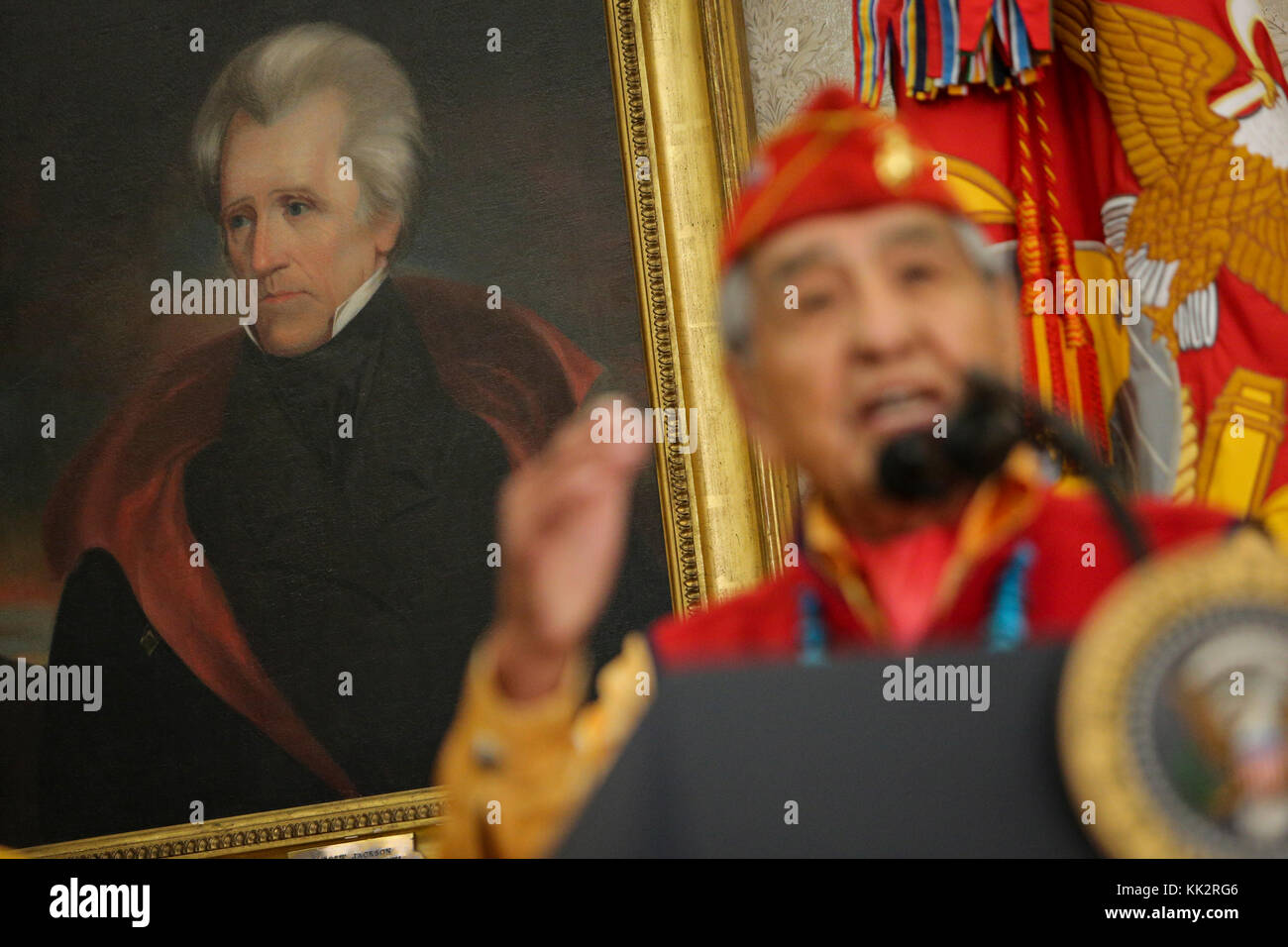Washington, DC. 27th Oct, 2017. Navajo code talker, Peter MacDonald ...