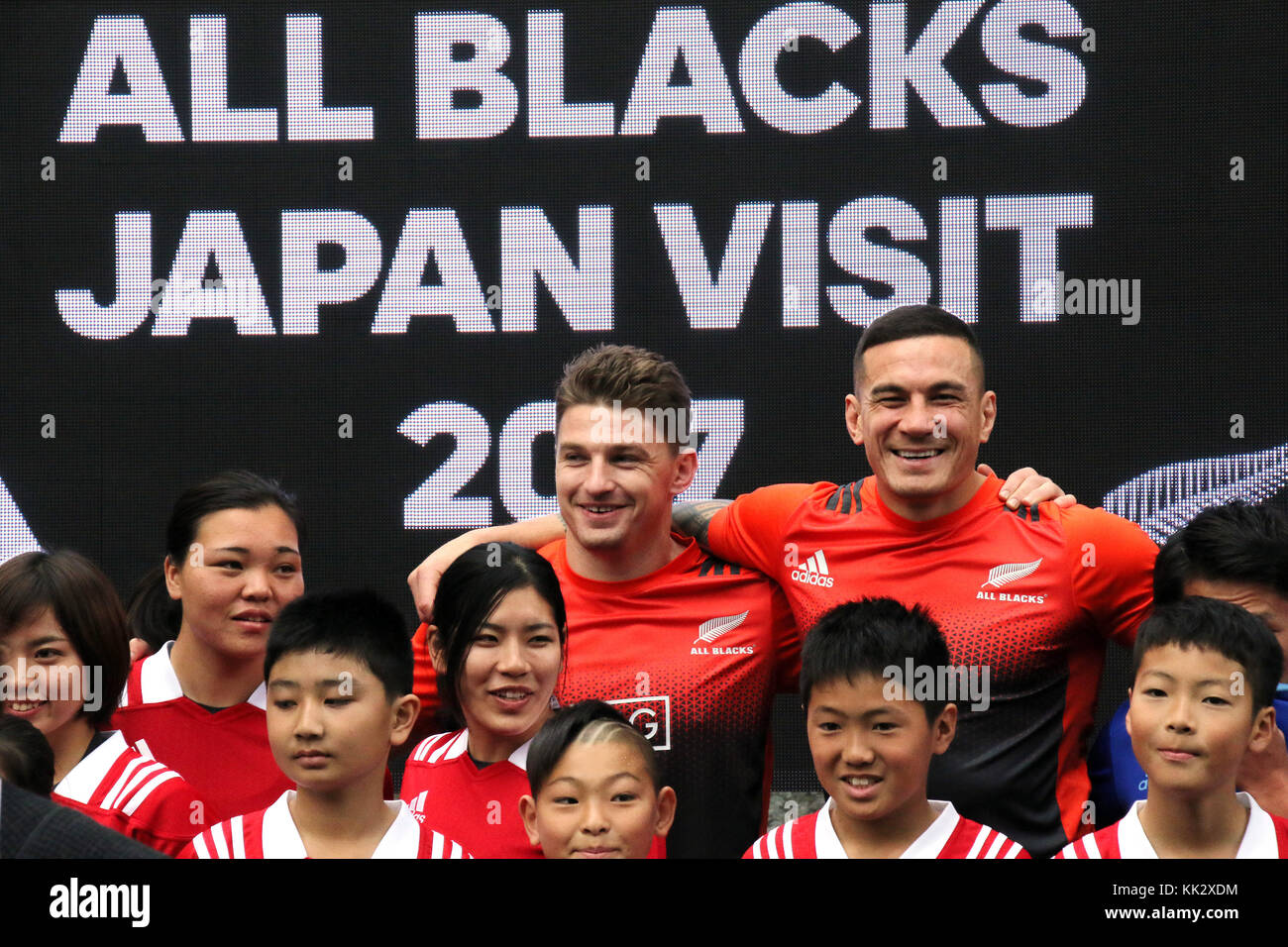 Yokohama, Japan. 28th Nov, 2017. New Zealand's All Blacks rugby team ...
