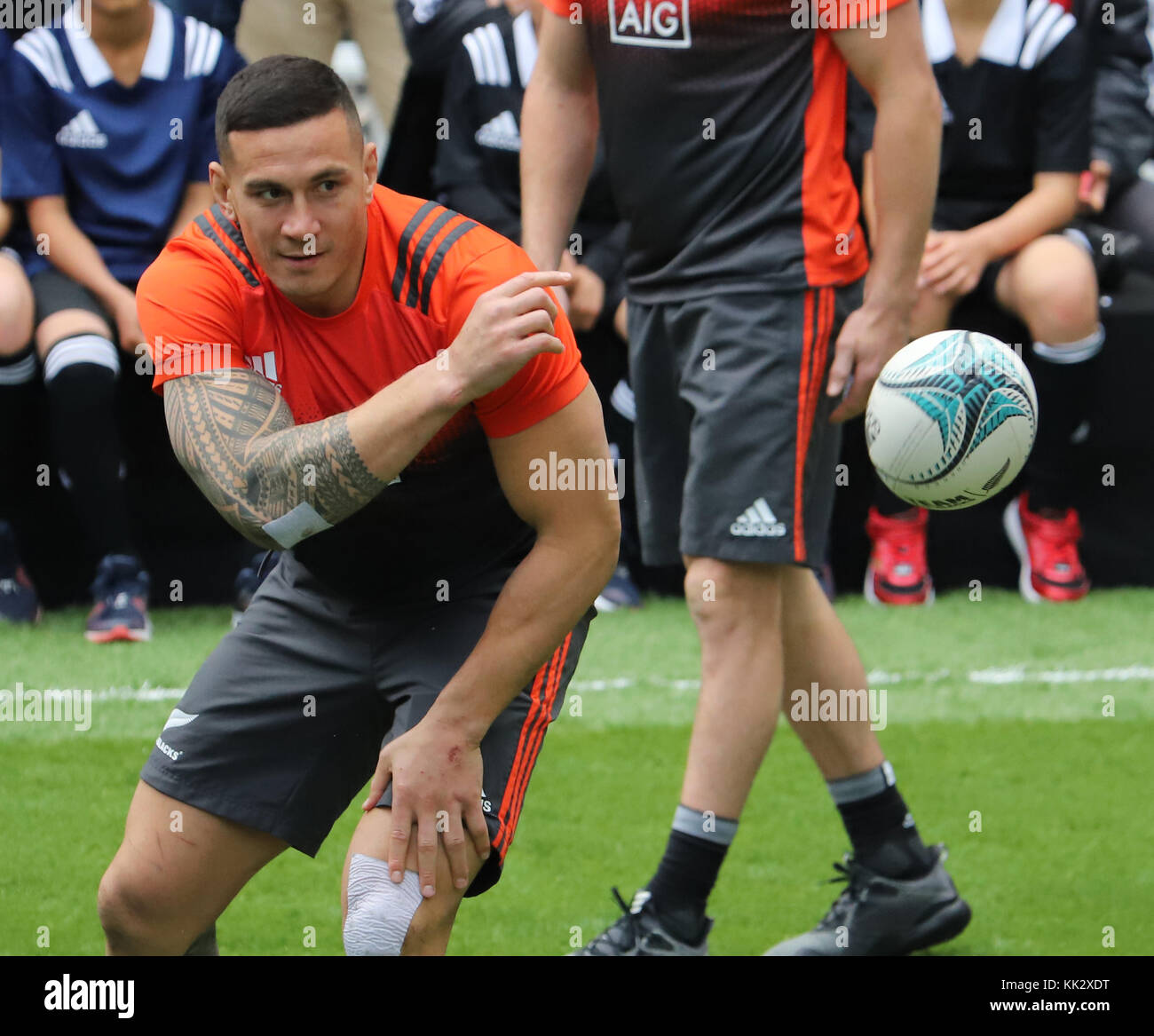 Yokohama, Japan. 28th Nov, 2017. New Zealand's All Blacks rugby team ...