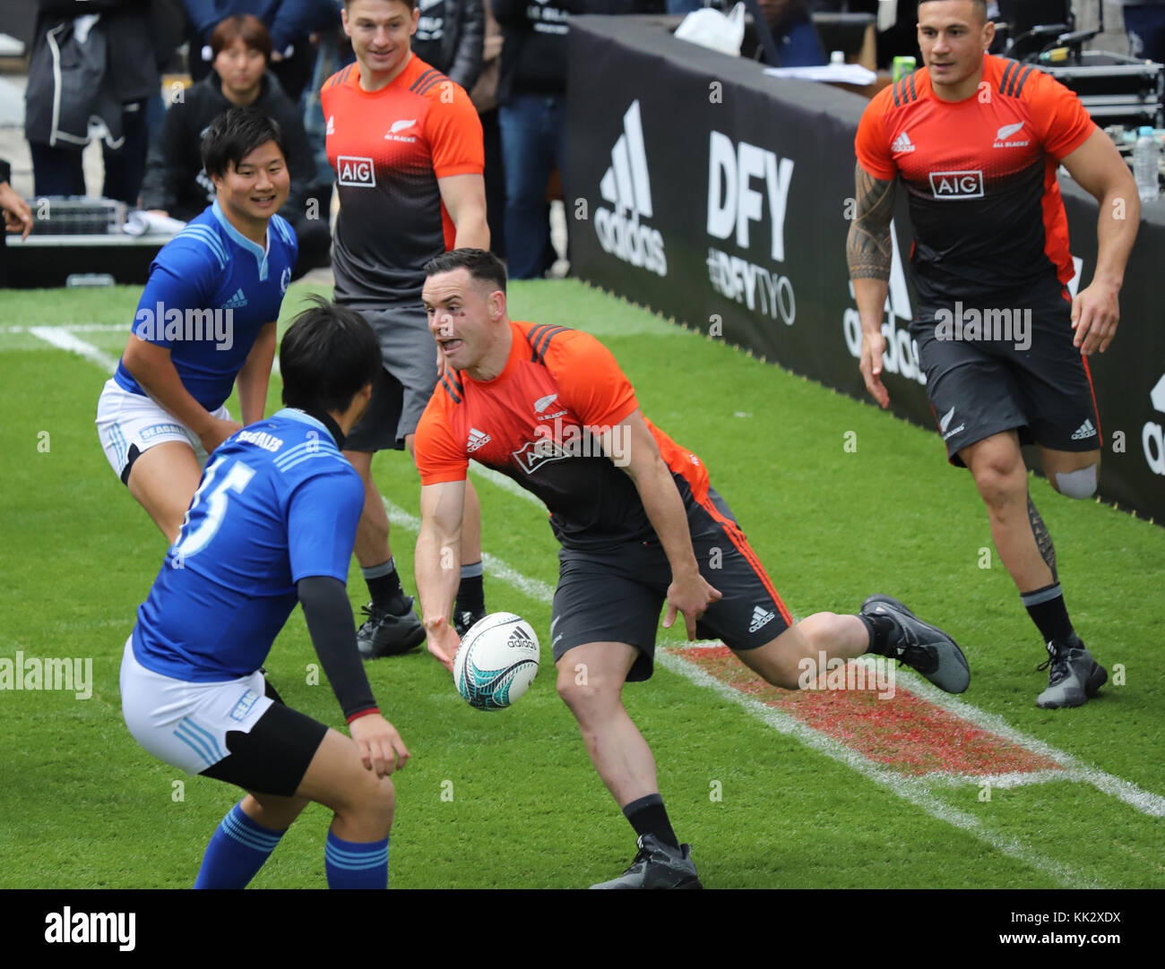 Yokohama, Japan. 28th Nov, 2017. New Zealand's All Blacks rugby team ...