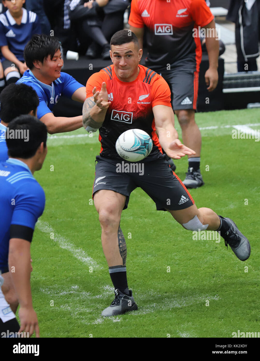 Yokohama, Japan. 28th Nov, 2017. New Zealand's All Blacks rugby team ...