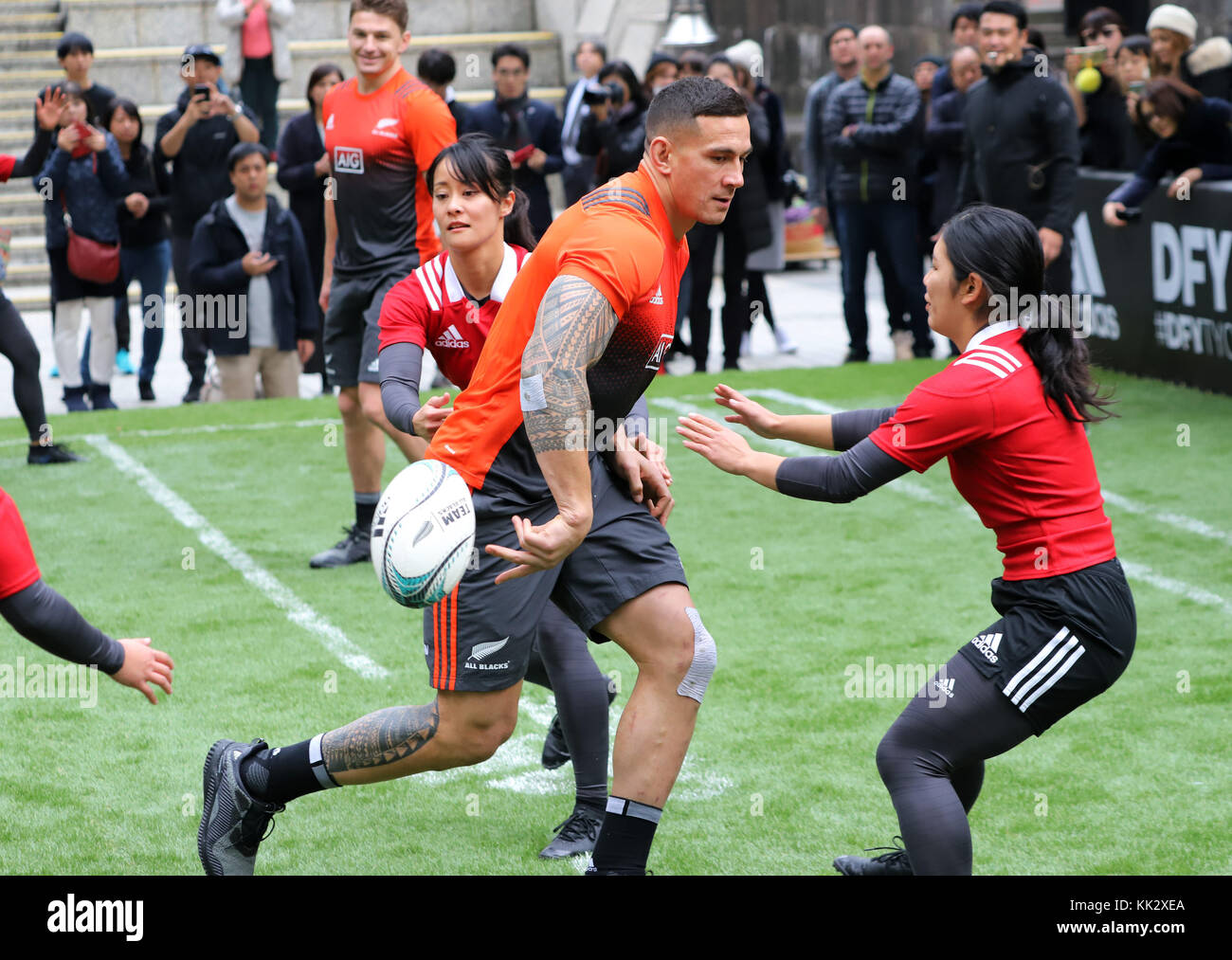 Yokohama, Japan. 28th Nov, 2017. New Zealand's All Blacks rugby team ...