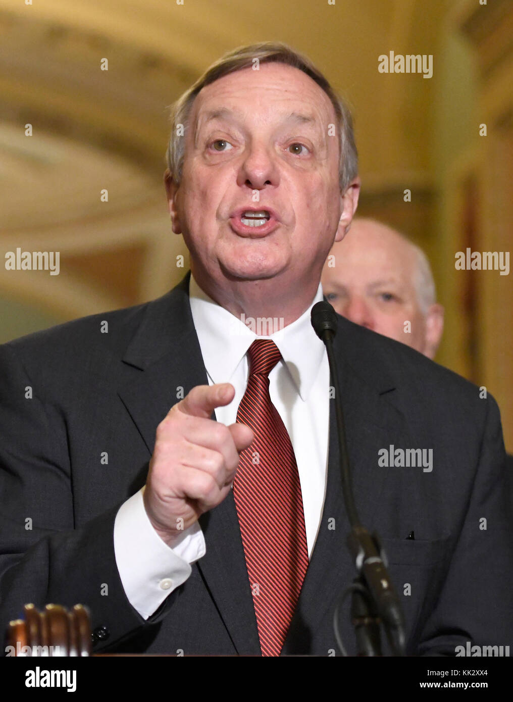 United States Senator Dick Durbin (Democrat of Illinois) meets ...