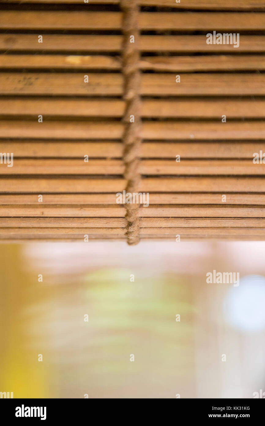 Detail of the traditional bamboo shades on the window Stock Photo - Alamy