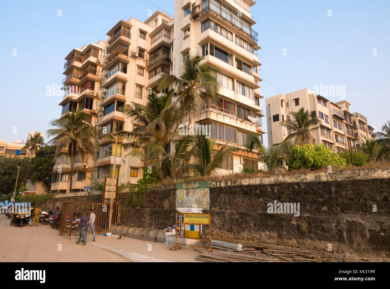 Apartment buildings at Versova beach, Mumbai, India Stock Photo - Alamy