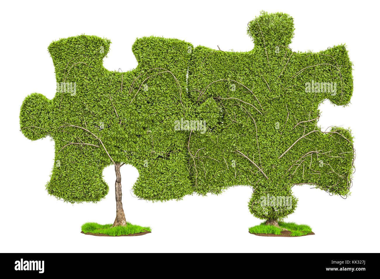 Teamwork, partnership and connection concept, 3D rendering Stock Photo ...