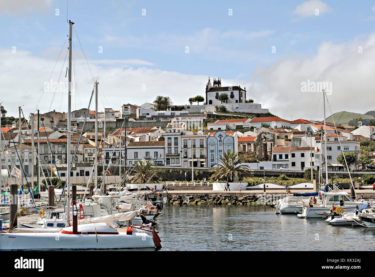 The marina of Ponta Delgada, Sao Miguel, The Azores Islands, Portugal ...