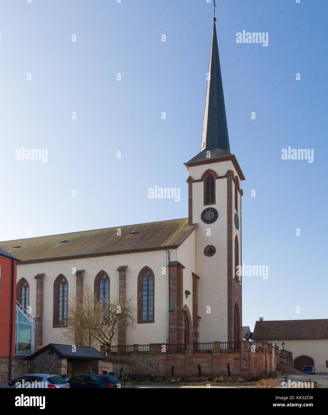Church in Bissen Stock Photo - Alamy
