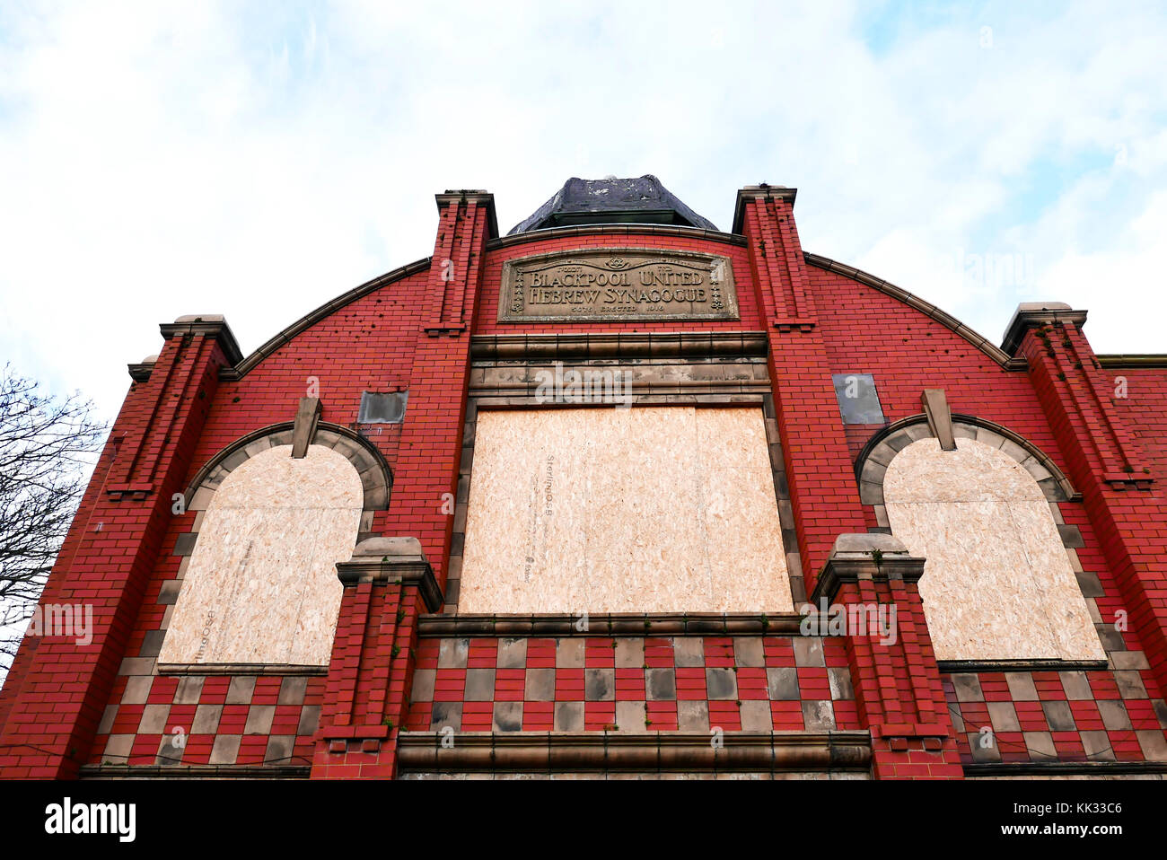 Abandoned and boarded up Blackpool United Hebrew Synagogue built 1916 ...