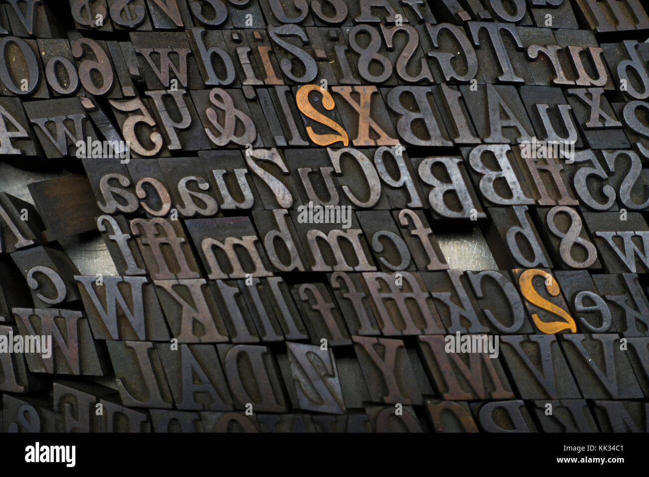 Printing press letters type hi-res stock photography and images - Alamy