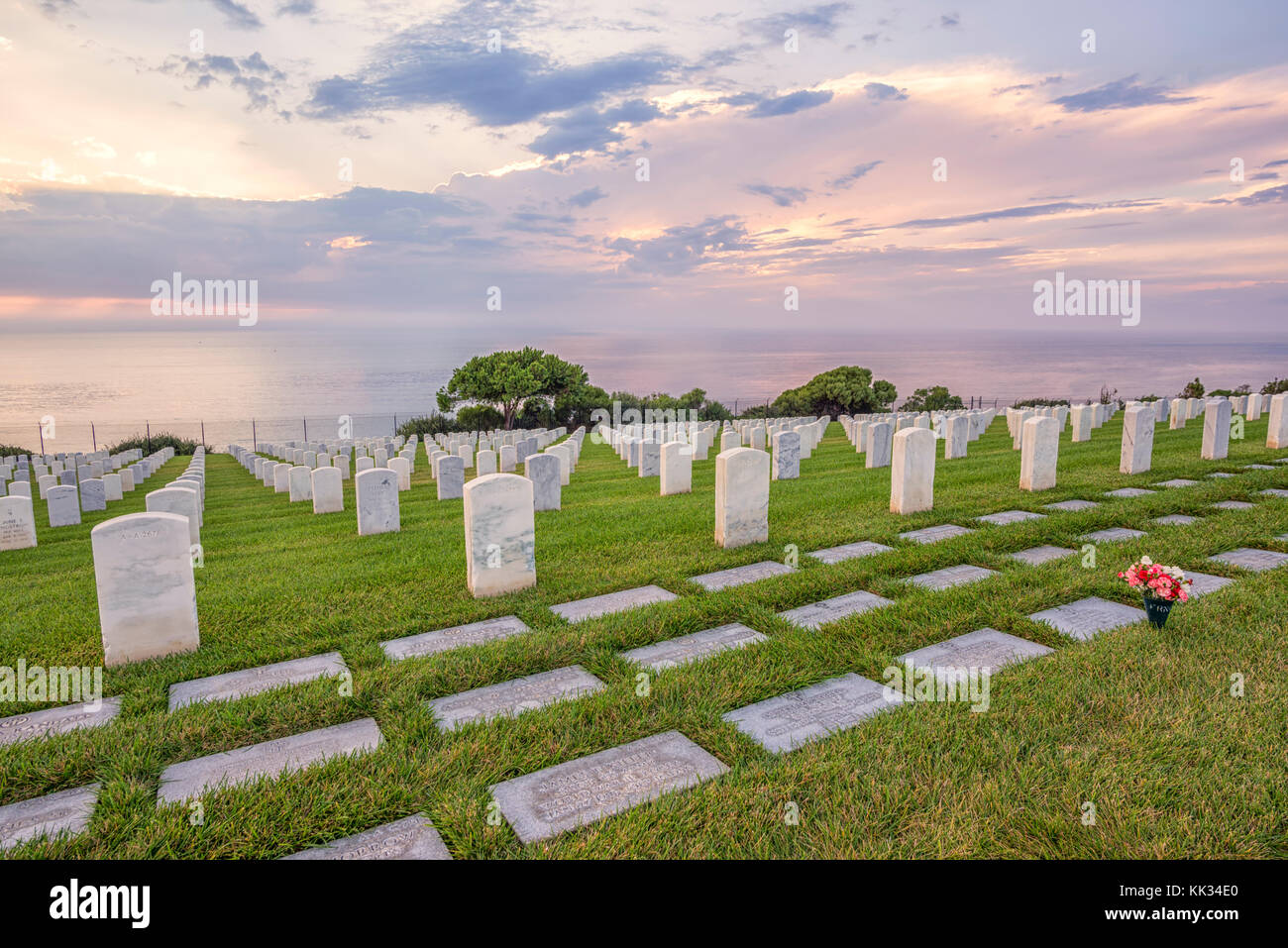 Fort Rosecrans National Cemetery. San Diego, California Stock Photo - Alamy
