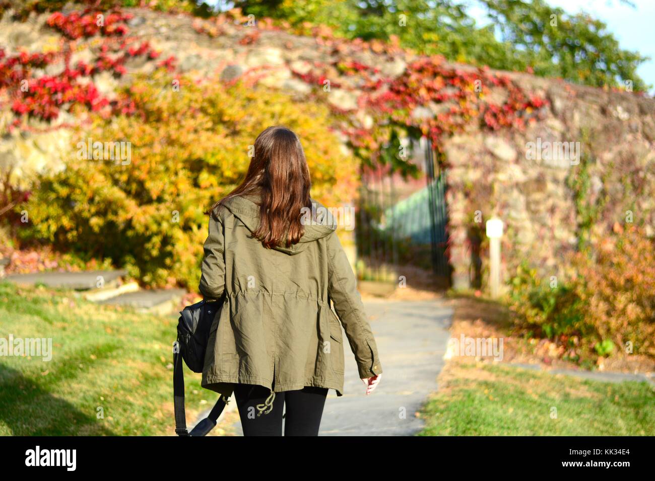 Walking in fall Stock Photo - Alamy
