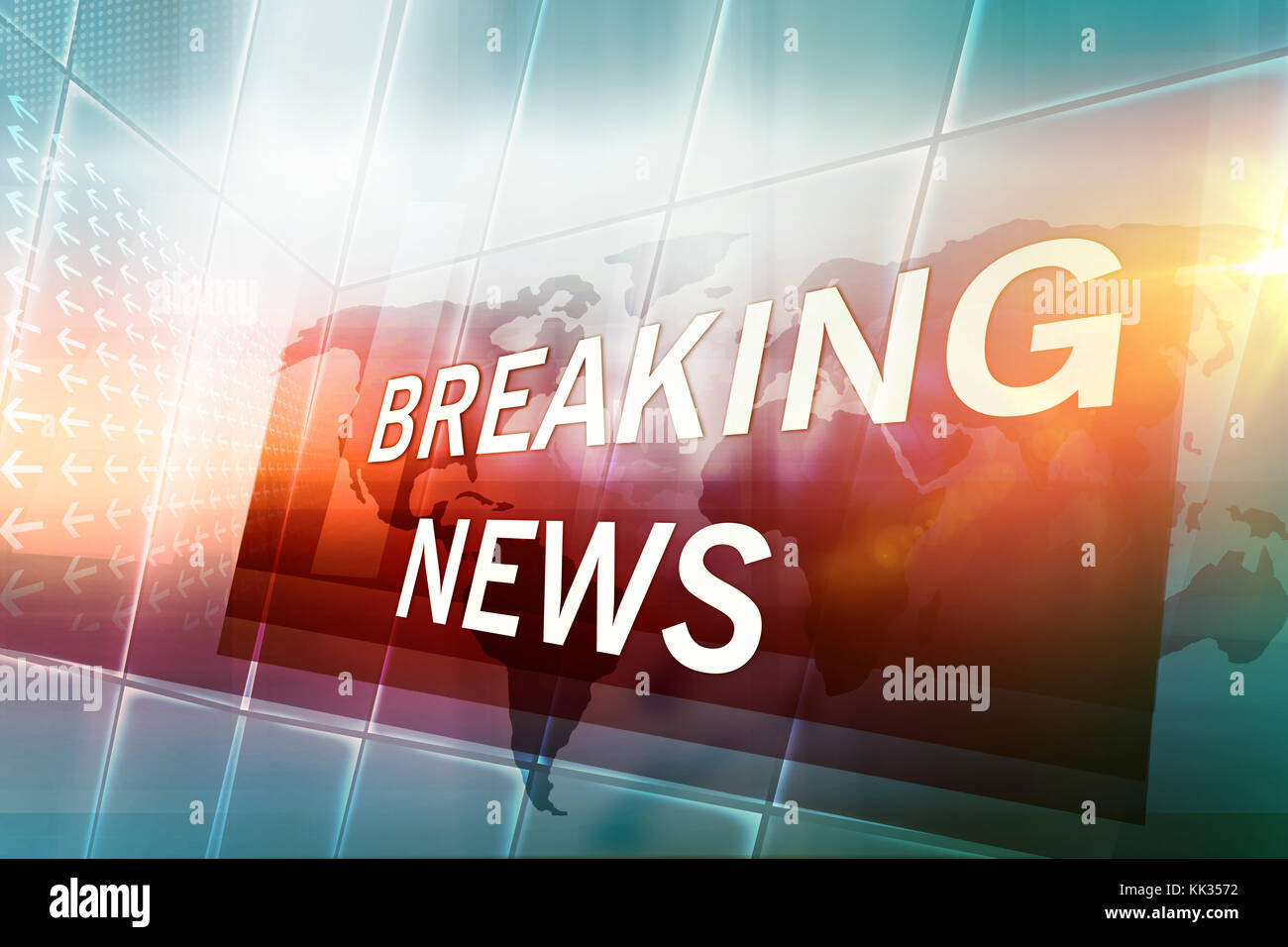 Graphical Breaking News Background with news text, Blue Theme ...
